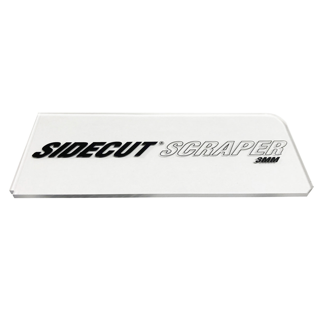 Plexi Scraper - Sharp 3mm thick - SIDECUT